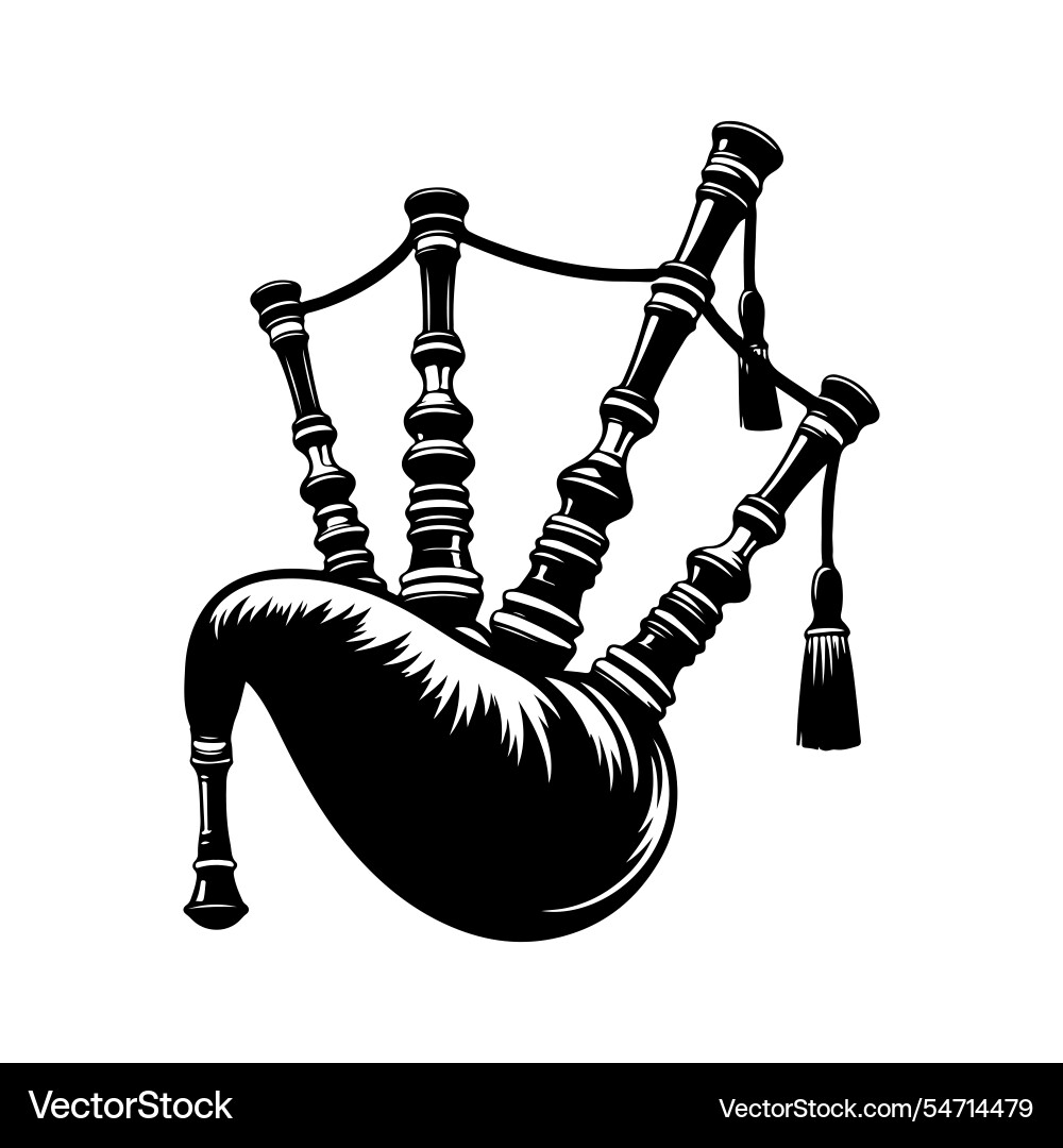 Bagpipe silhouette Royalty Free Vector Image - VectorStock