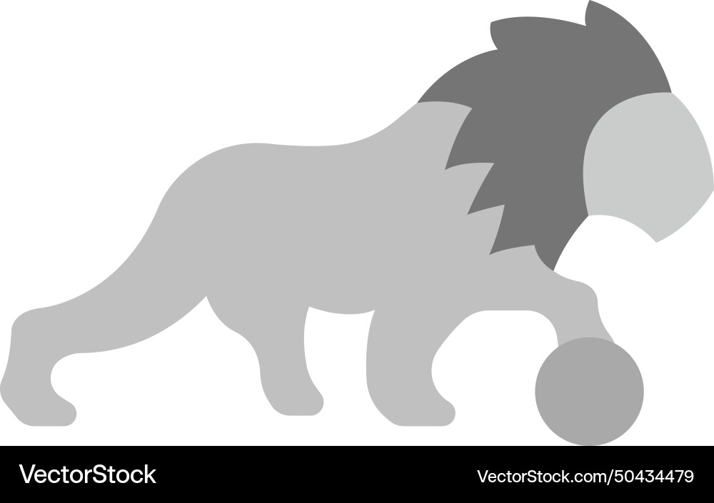 Lion performing icon image Royalty Free Vector Image
