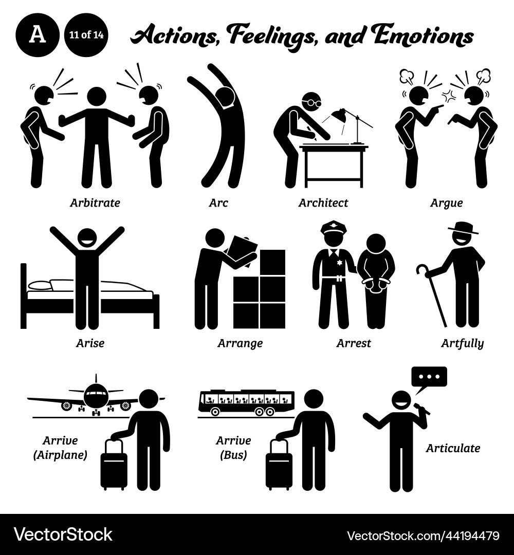 Stick Figures: Emotions and Conflict Royalty Free Vector