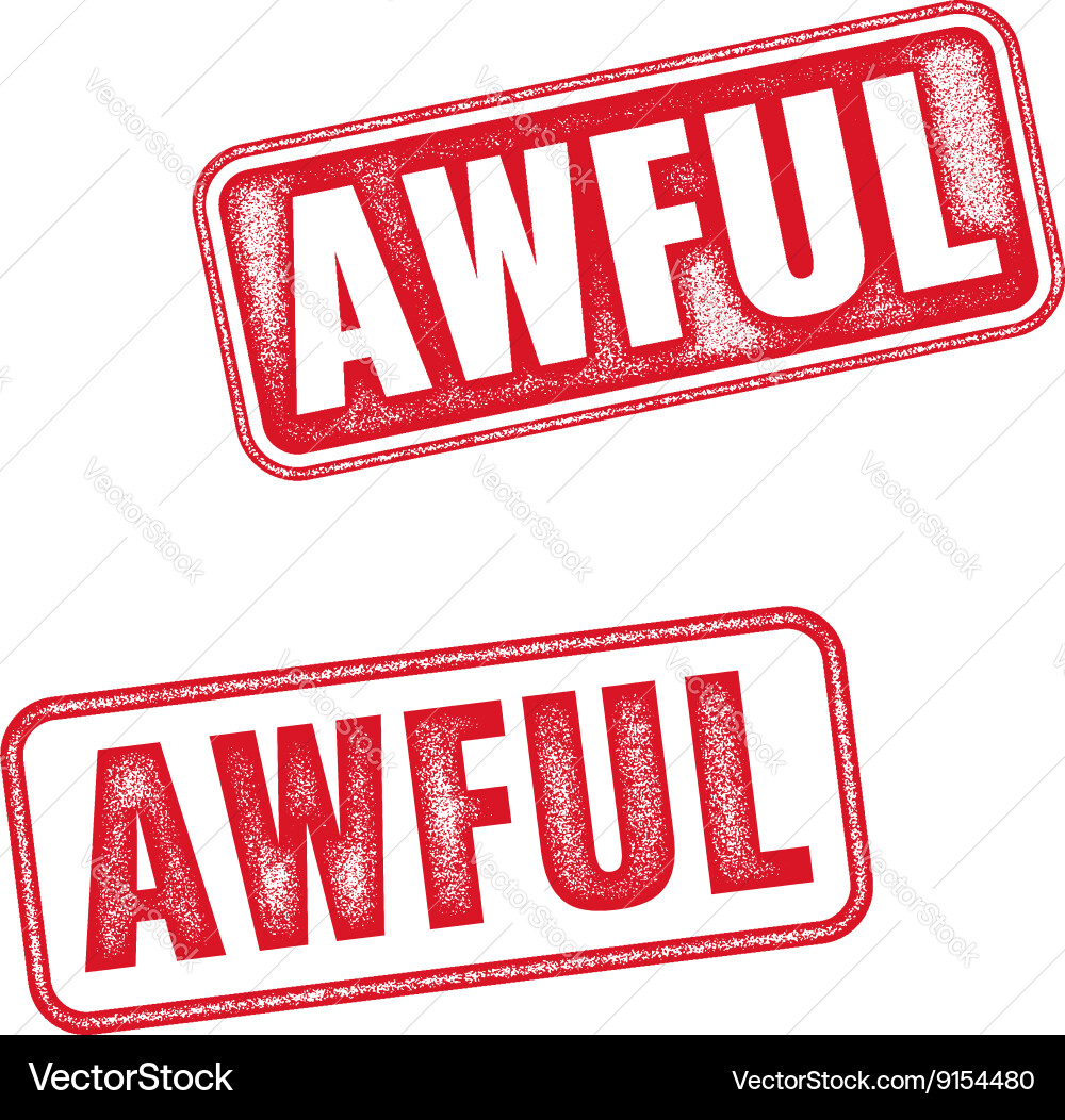 Awful red stamp text isolated on white background Vector Image