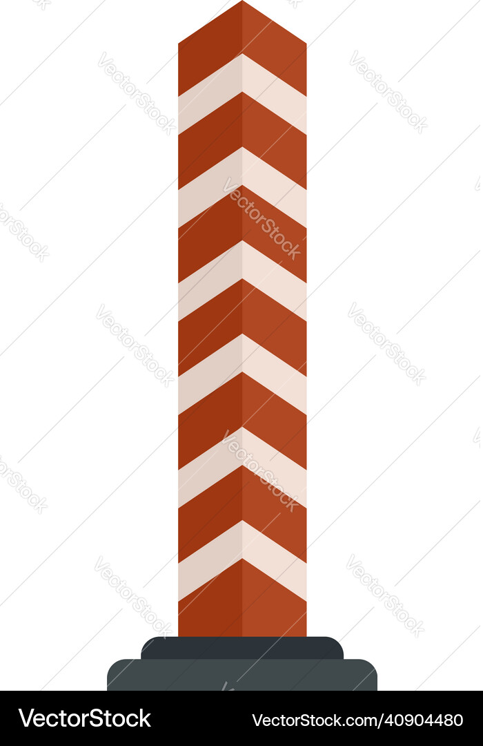 Border pillar icon flat isolated Royalty Free Vector Image