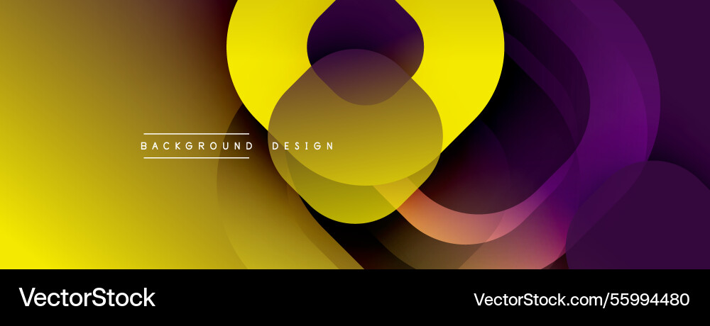 Circular abstract design with overlapping Vector Image