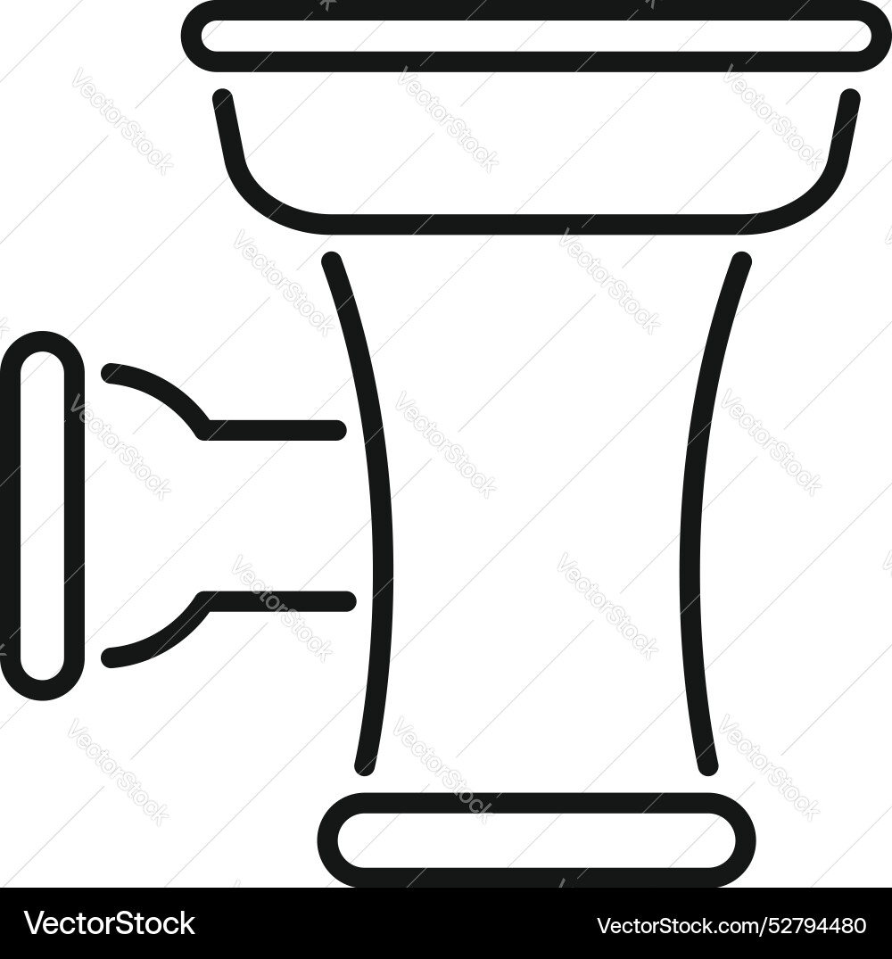 Electric meat grinder machine icon outline Vector Image