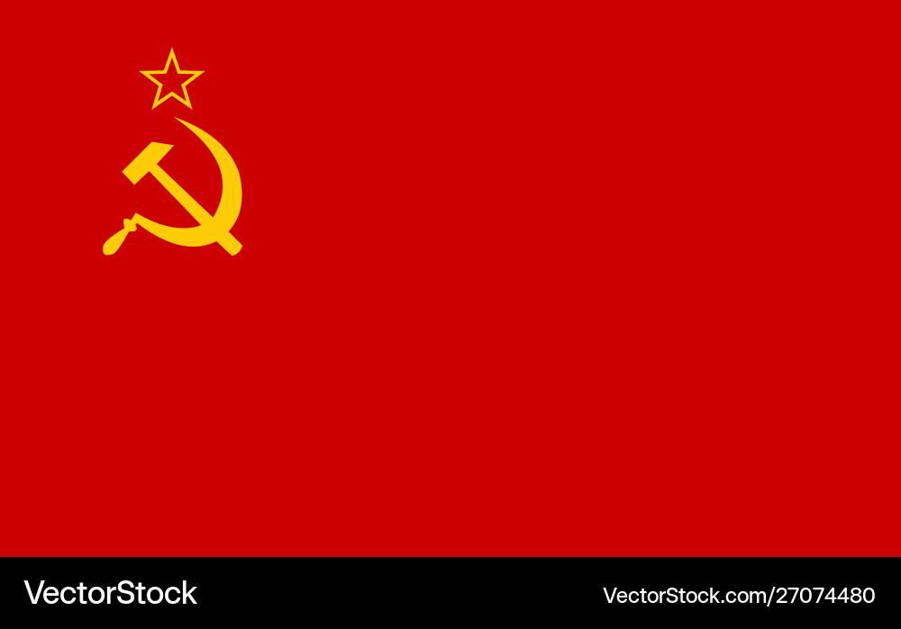 Flag soviet union sssr Royalty Free Vector Image