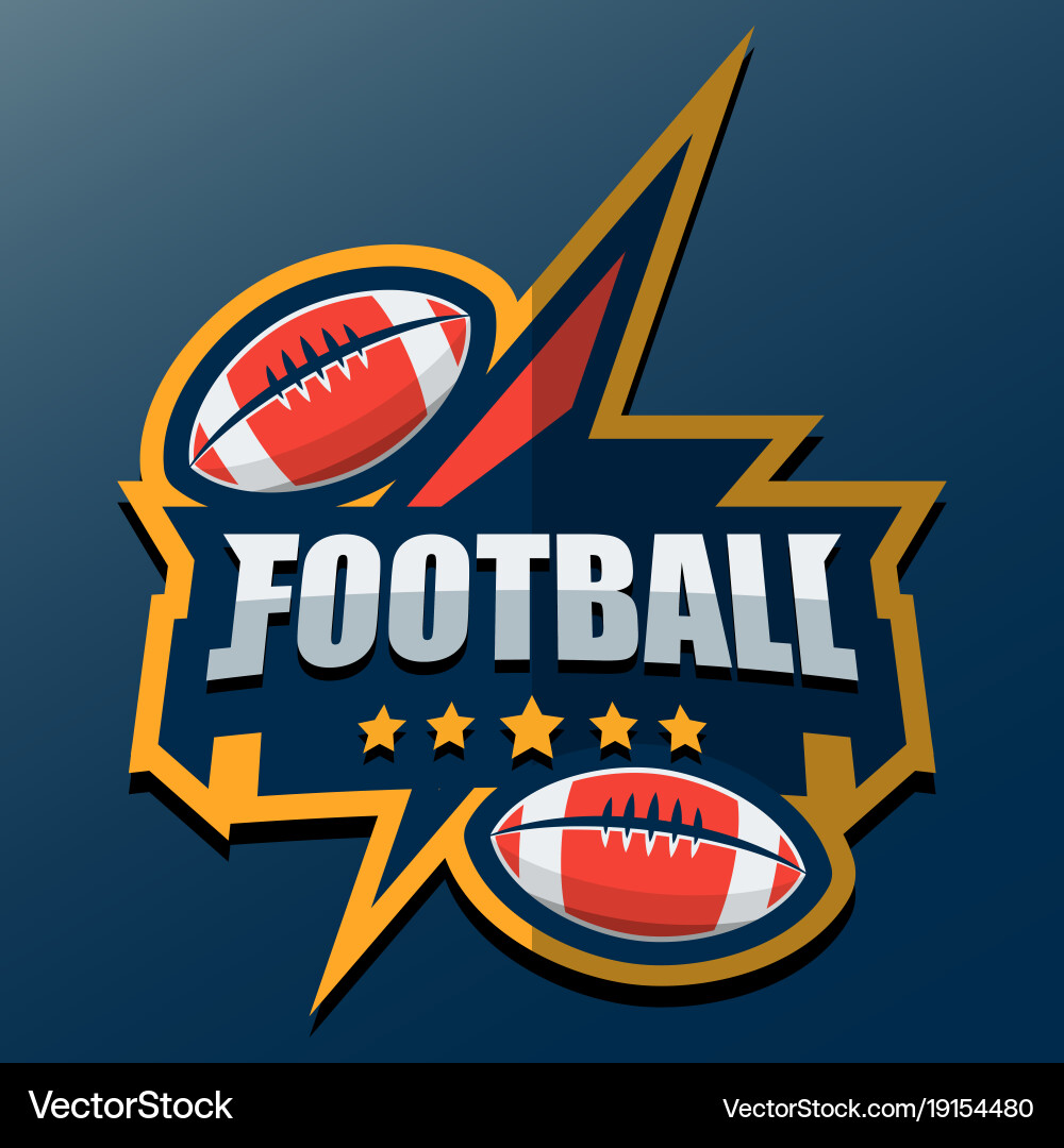 Football Logo Template Royalty Free Vector Image