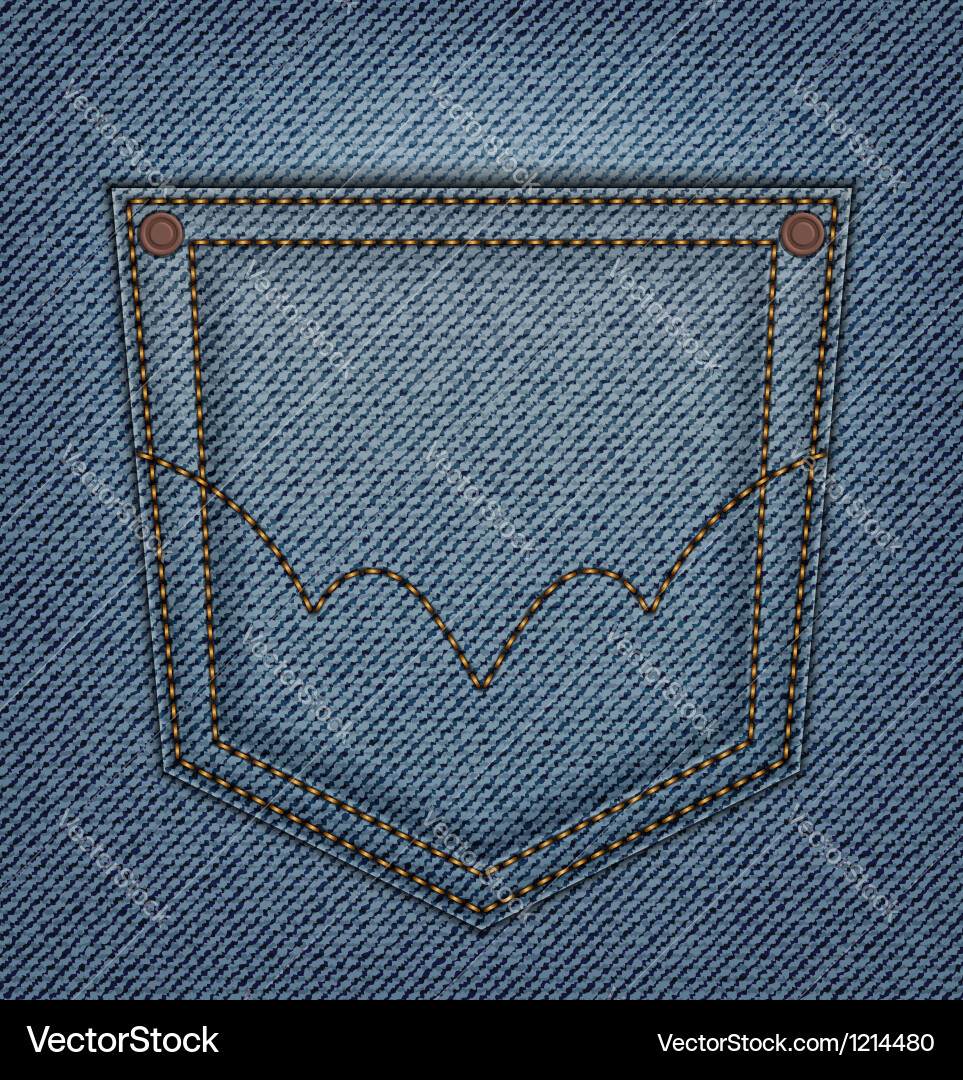 Jeans pocket Royalty Free Vector Image - VectorStock