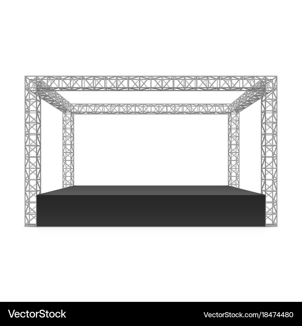Outdoor festival stage truss system Royalty Free Vector