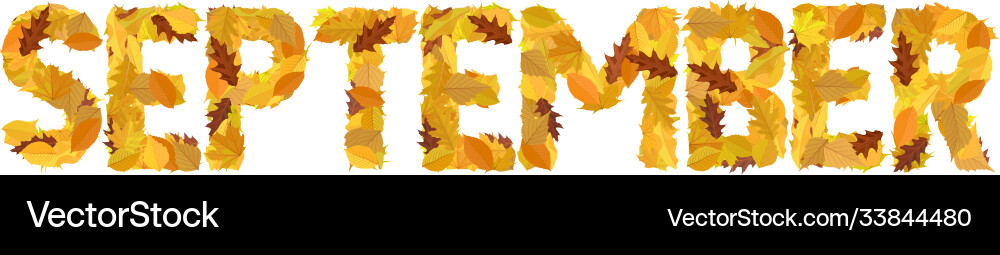 September Royalty Free Vector Image - VectorStock