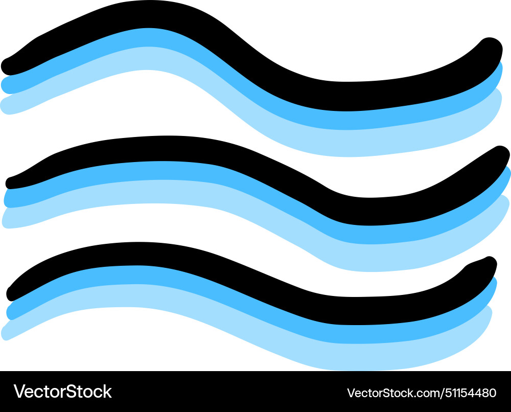 Water element - hand drawn doodle icon Royalty Free Vector