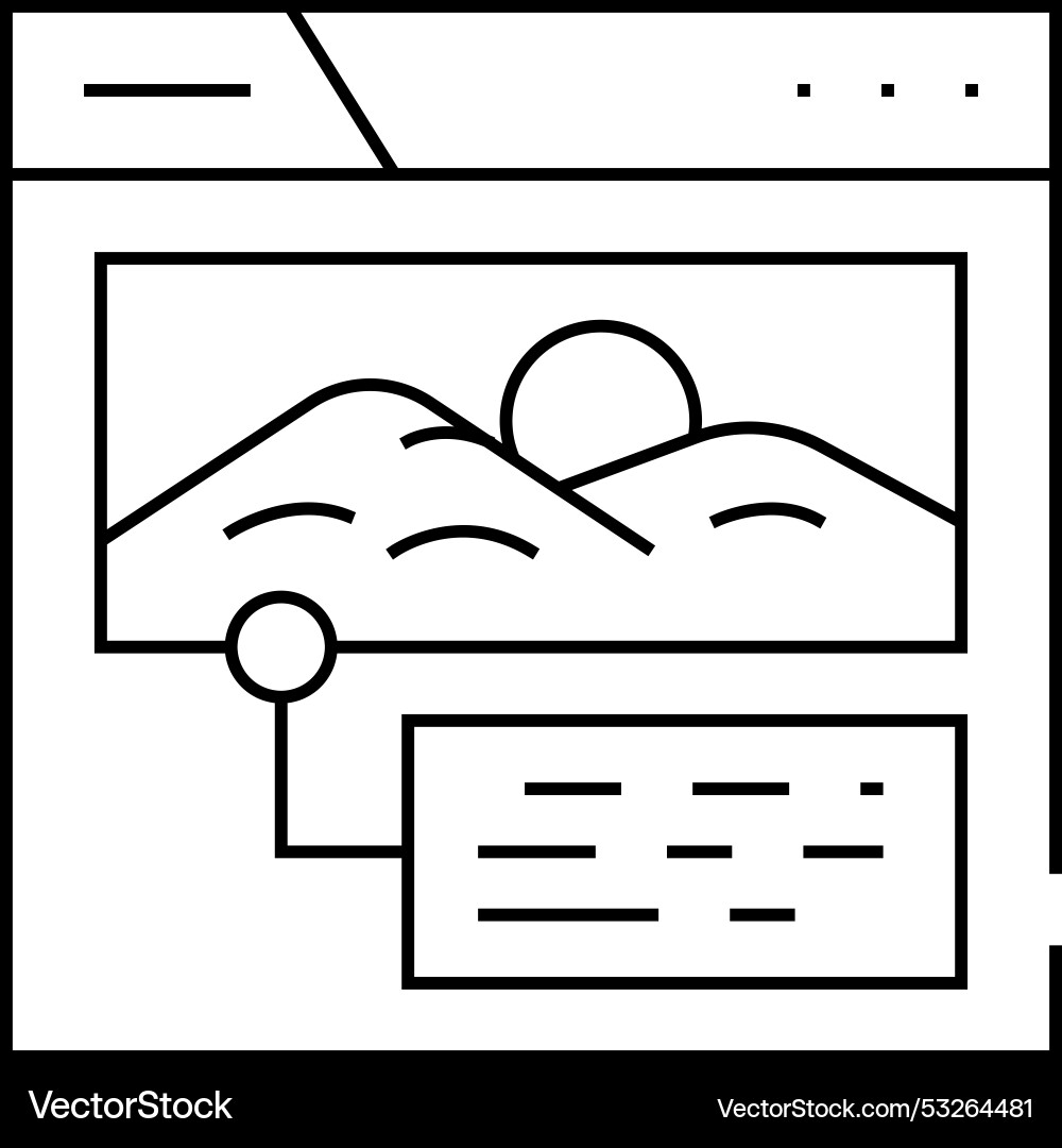 Alt text seo line icon Royalty Free Vector Image