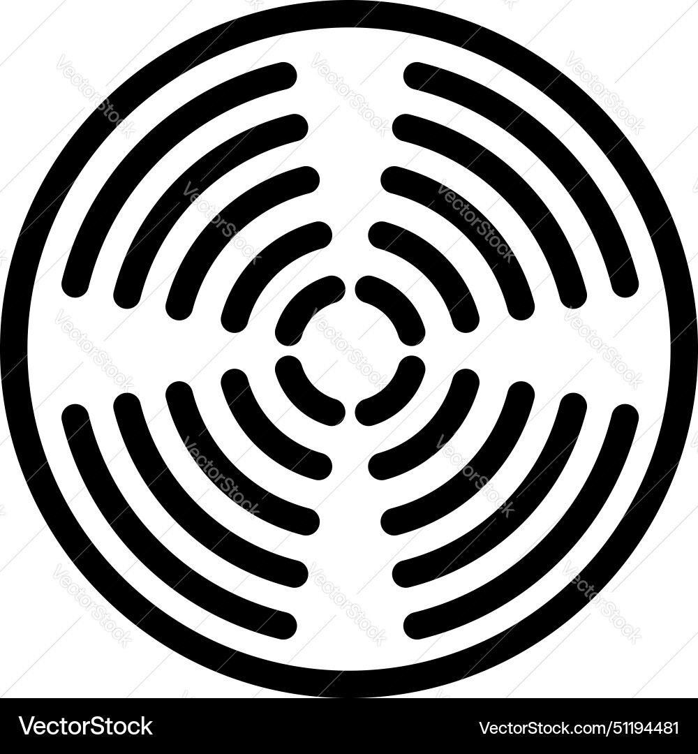 Electric induction cooker device icon outline Vector Image