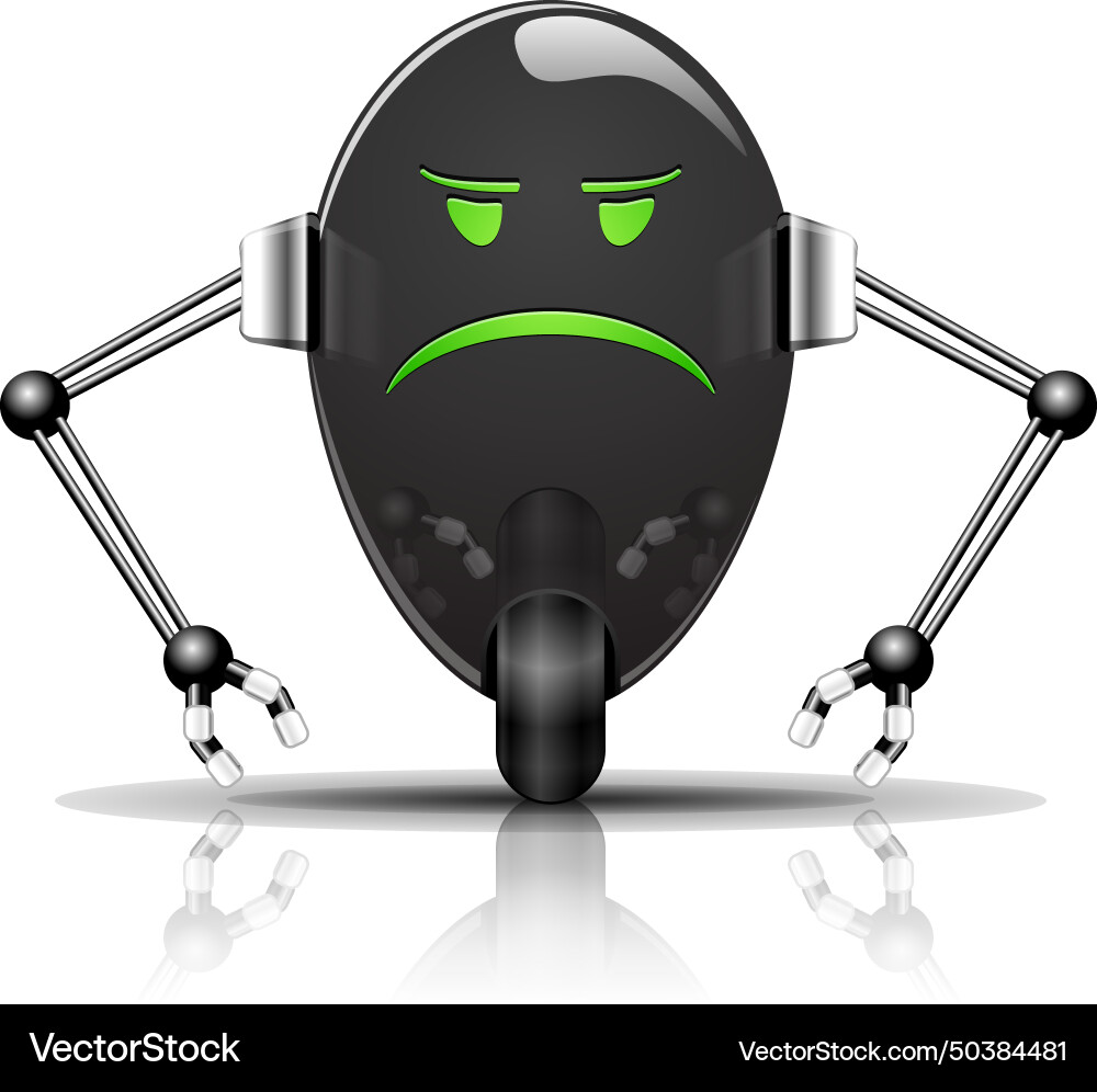 Evil egg robot Royalty Free Vector Image - VectorStock