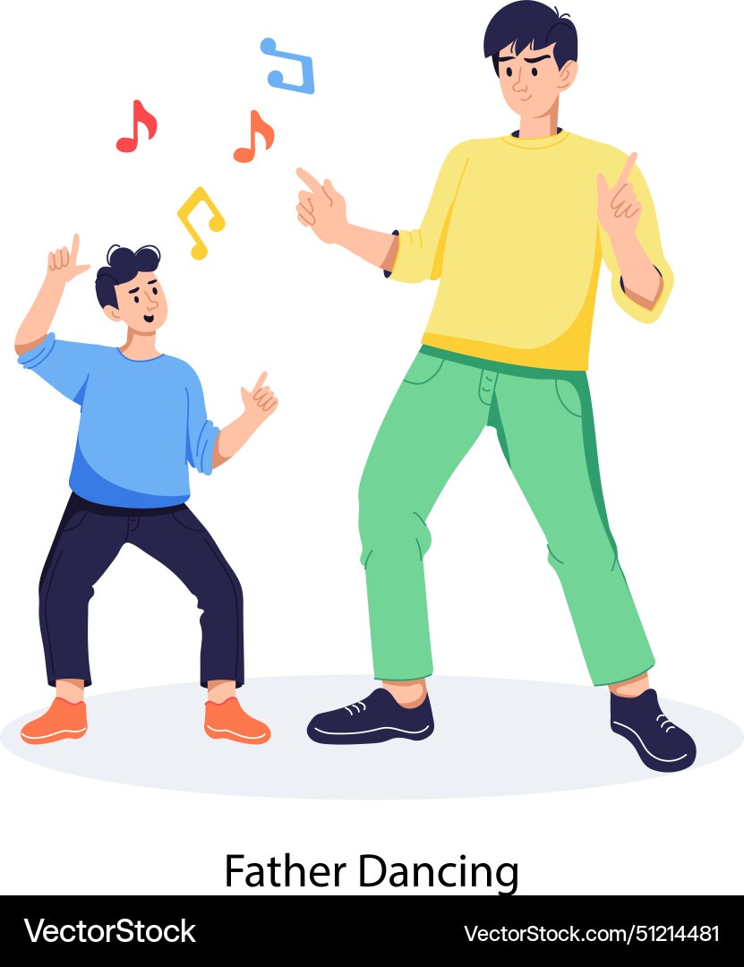 Father dancing Royalty Free Vector Image - VectorStock