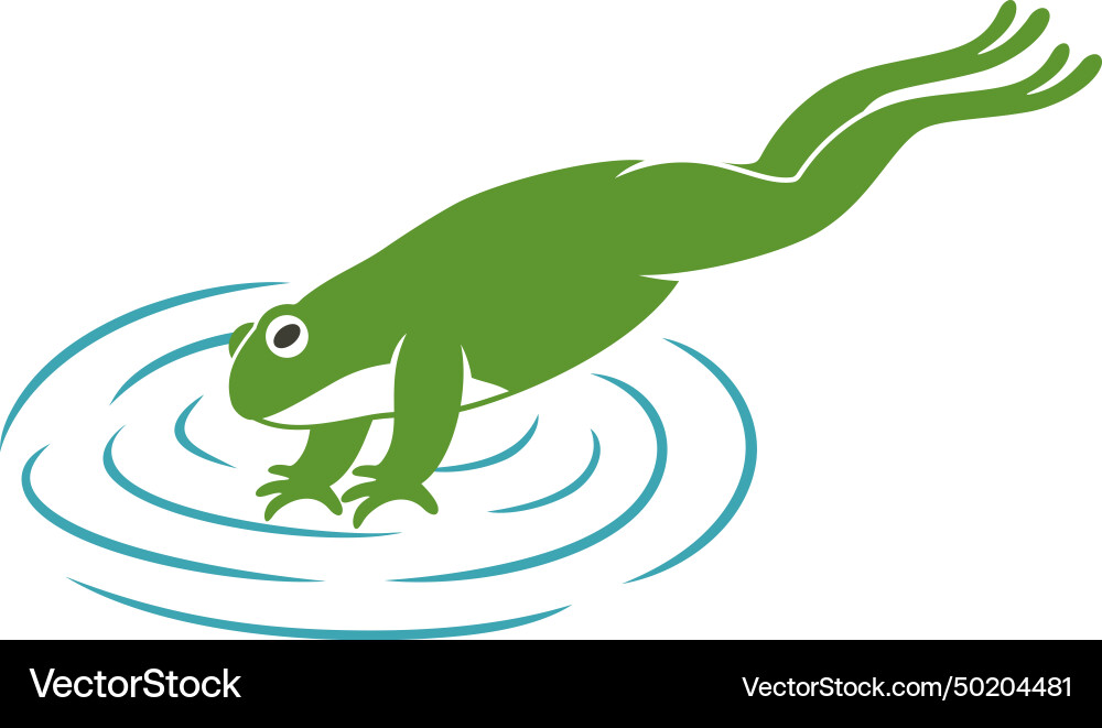 Frog jumping Royalty Free Vector Image - VectorStock