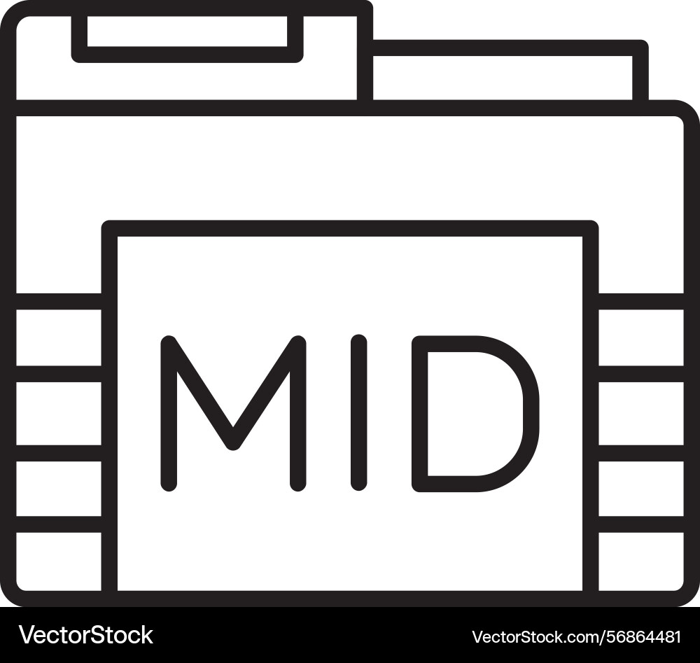 Mid Ordner Symbol Lizenzfreies Vektorbild - VectorStock