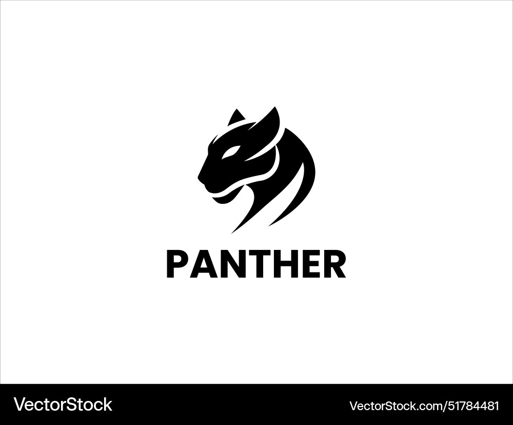Panther logo templatepanther minimalist Royalty Free Vector