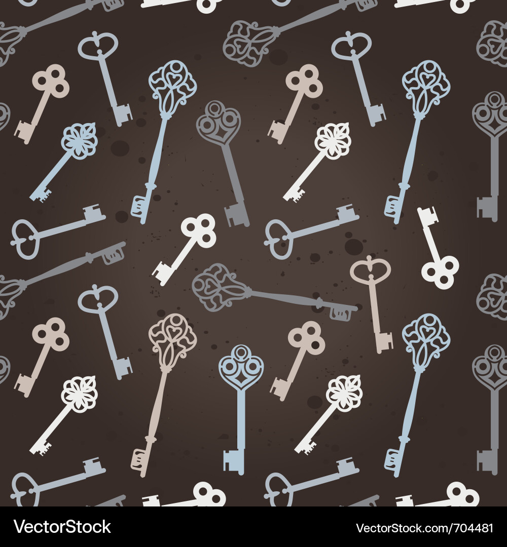 Retro keys pattern Royalty Free Vector Image - VectorStock