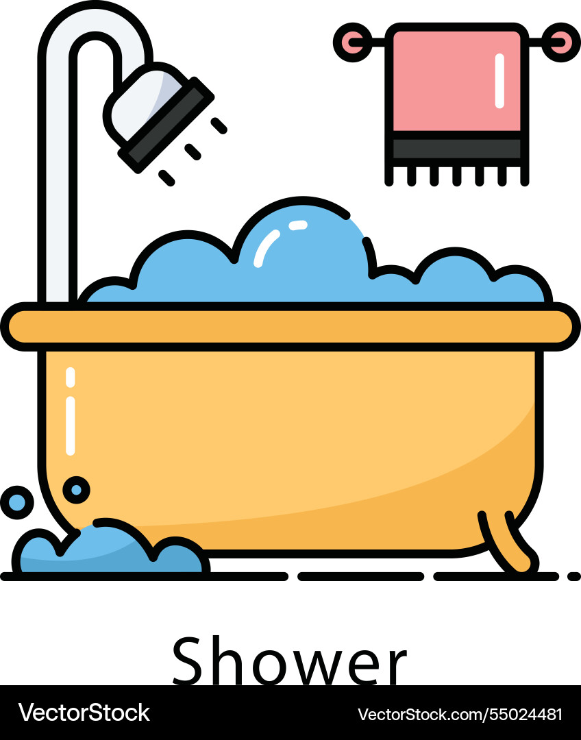 Shower isometric colored eps file Royalty Free Vector Image