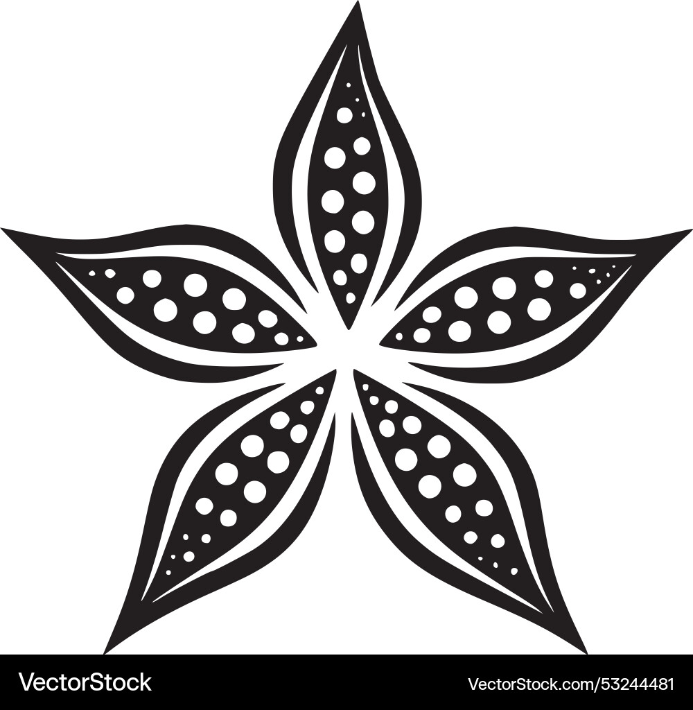 Starfish - minimalist and simple silhouette Vector Image