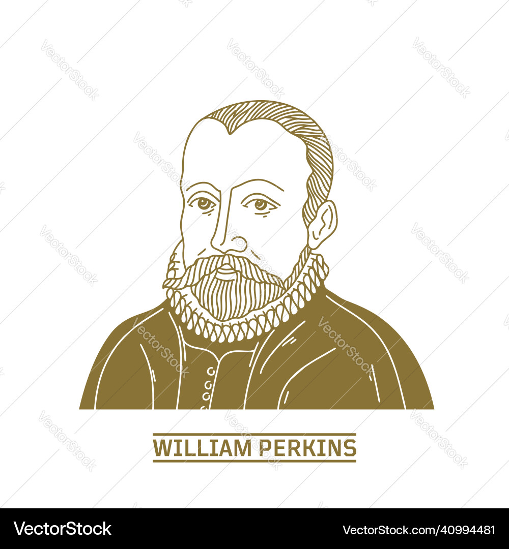 William perkins Royalty Free Vector Image - VectorStock