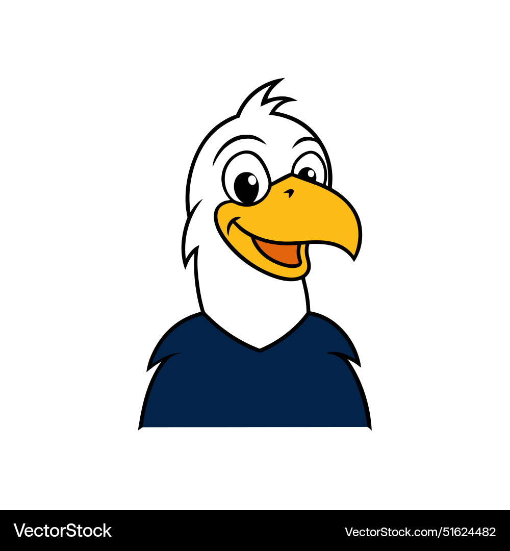 Buzzard eagle smiles icon Royalty Free Vector Image