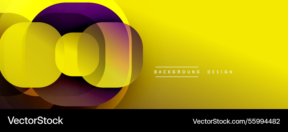 Circular abstract design with overlapping Vector Image