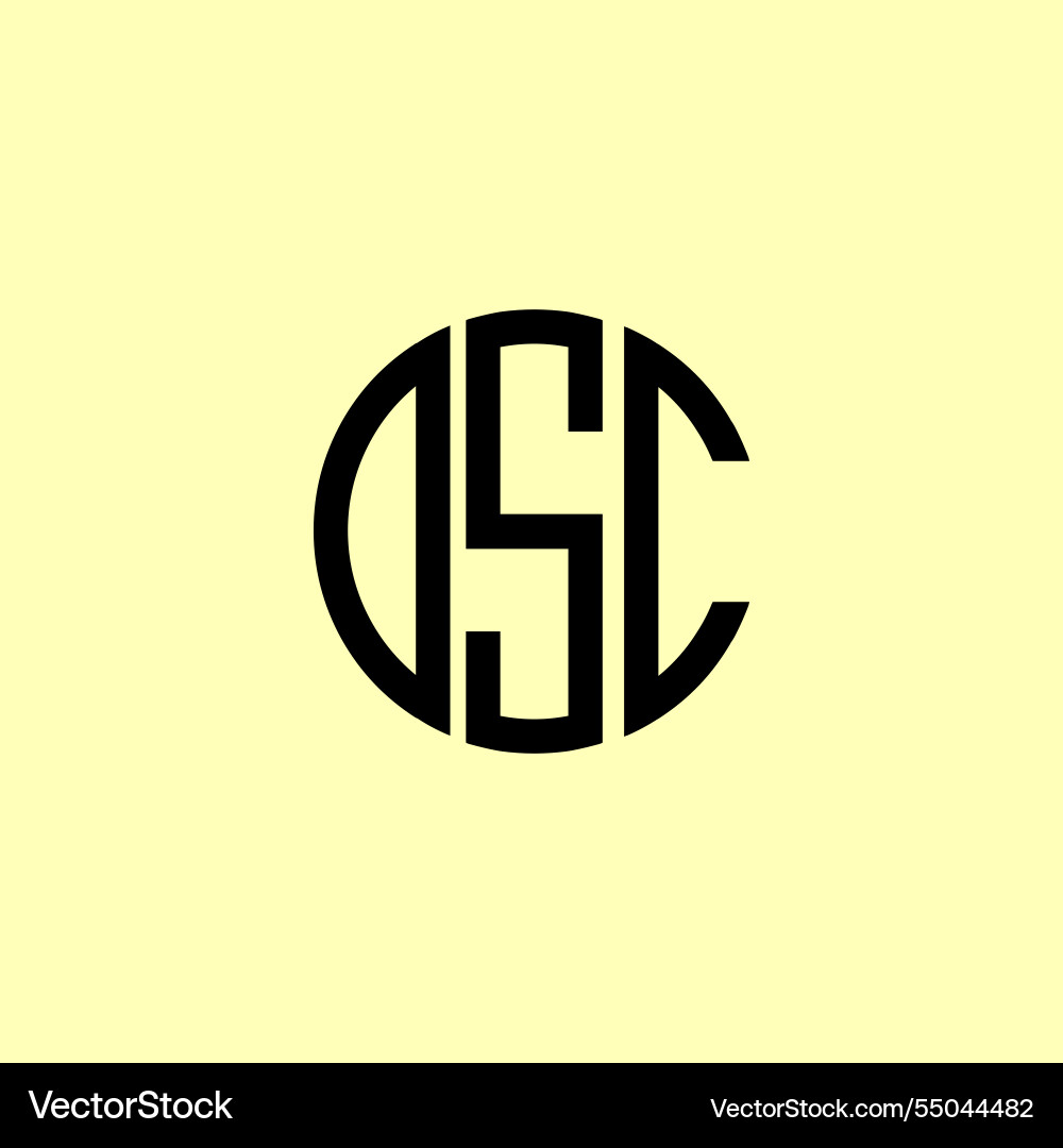 Creative rounded initial letters dsc logo Vector Image