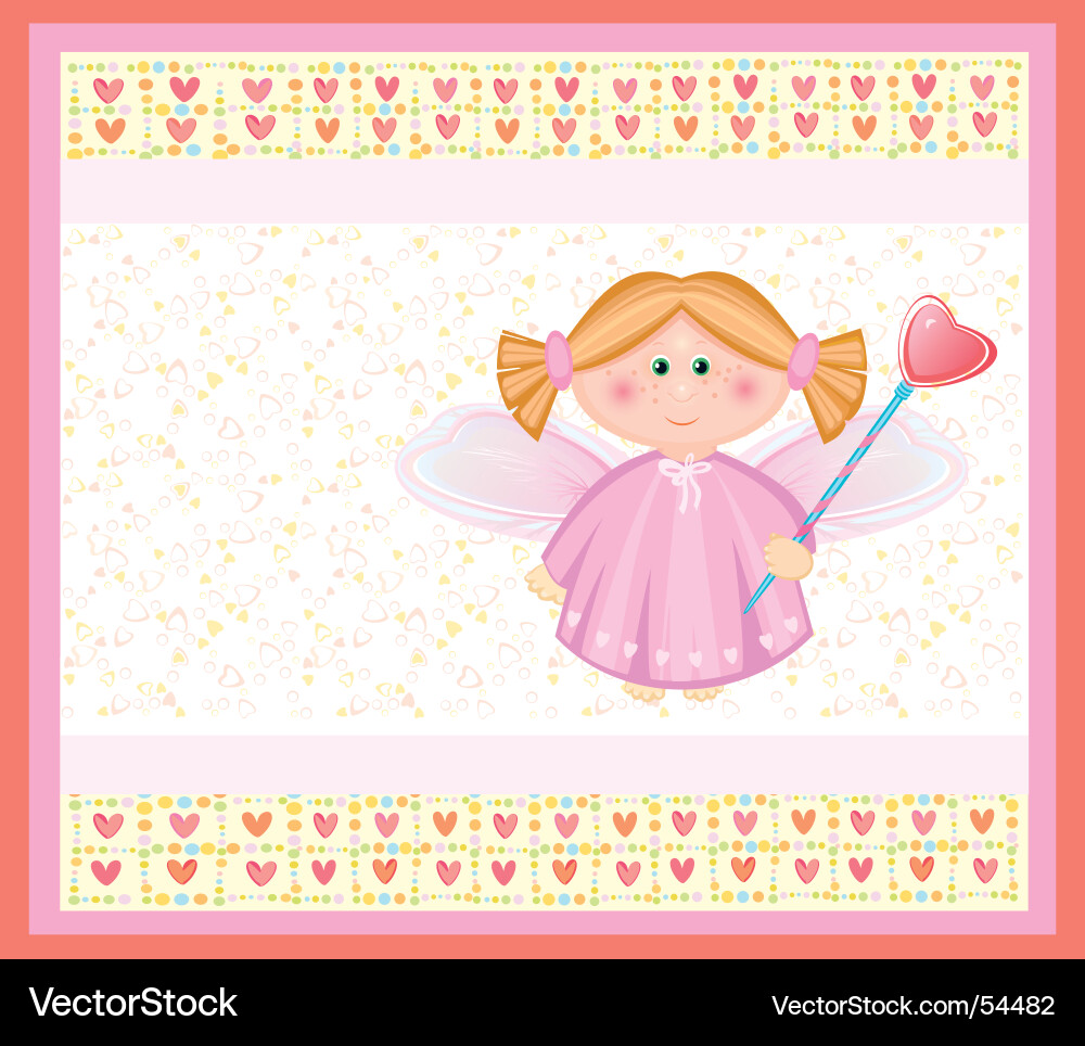 Cute Angel Character Illustration Royalty Free Vector Image