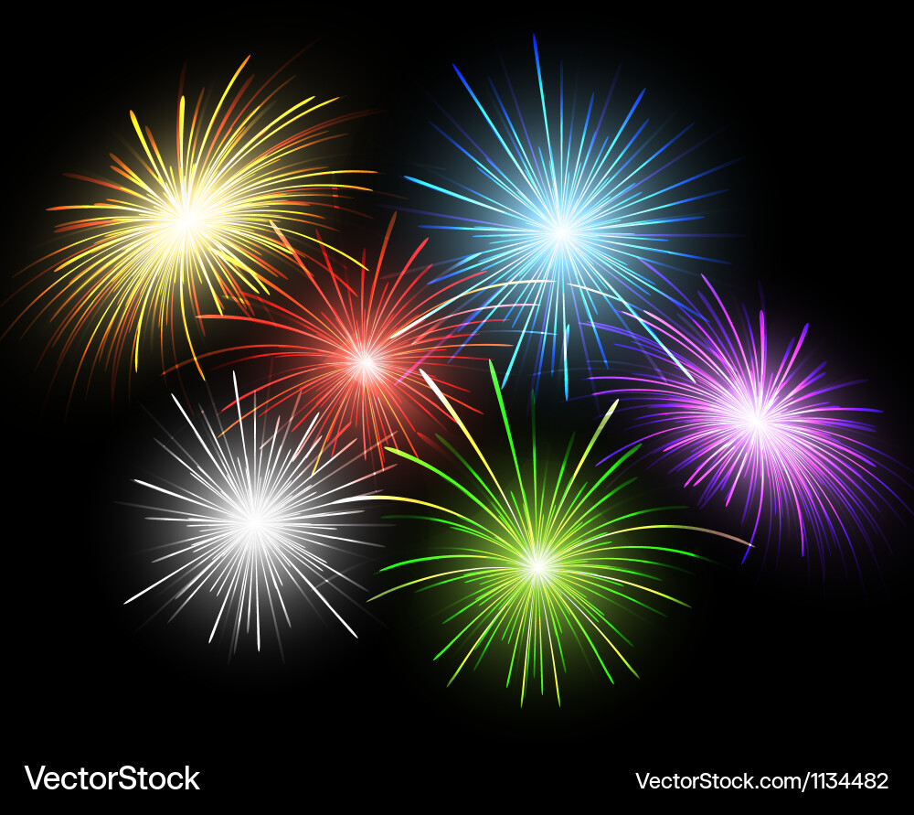 Firework set Royalty Free Vector Image - VectorStock