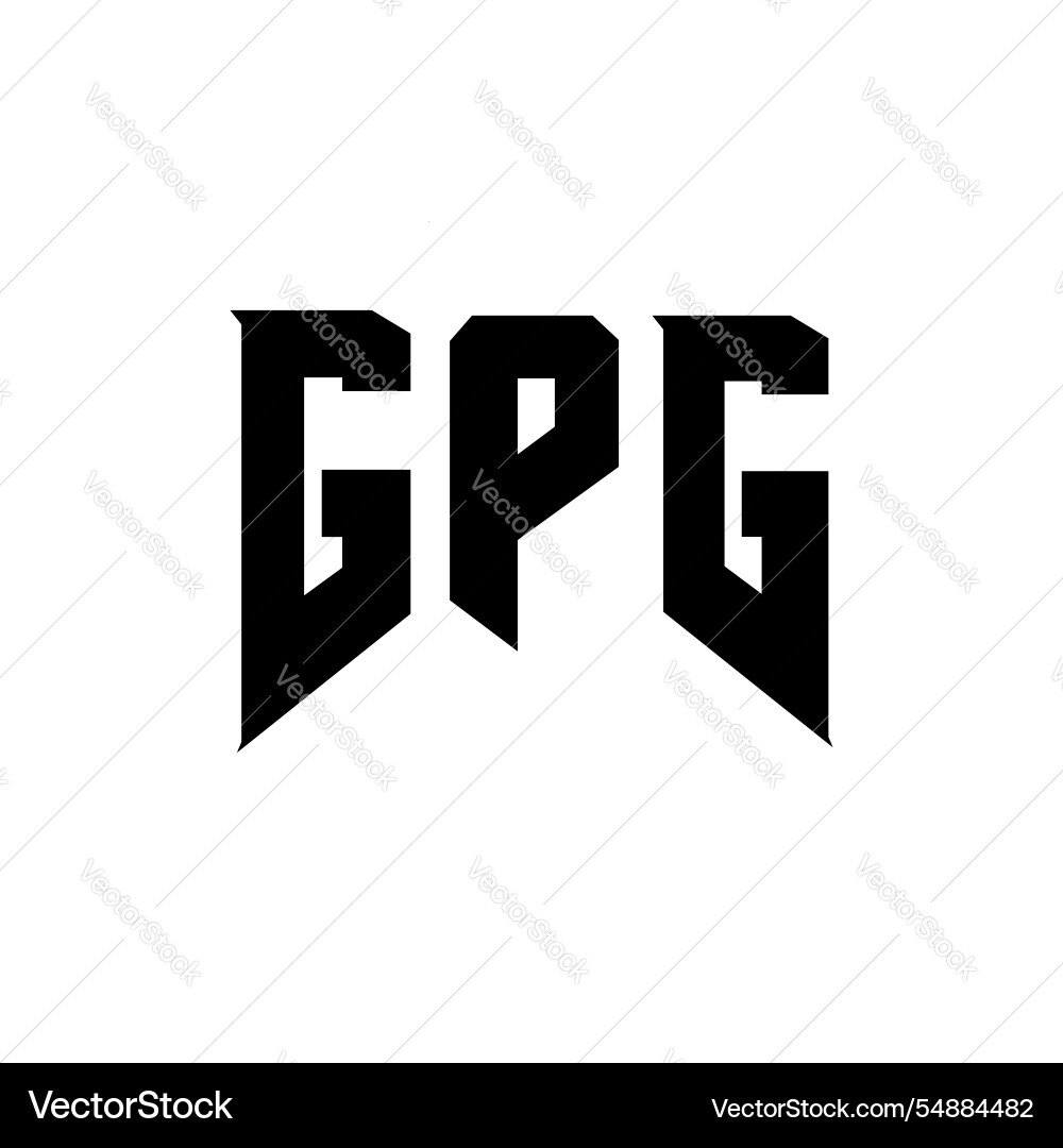Gpg letter logo design for technology company Vector Image