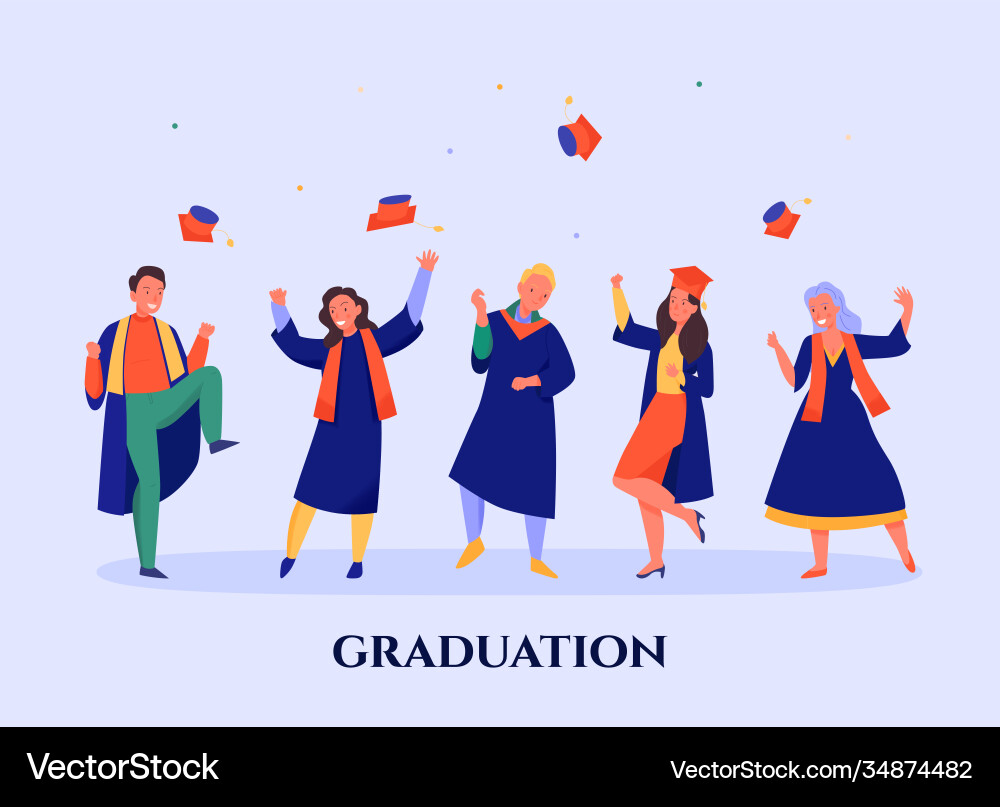 Graduation party Royalty Free Vector Image - VectorStock