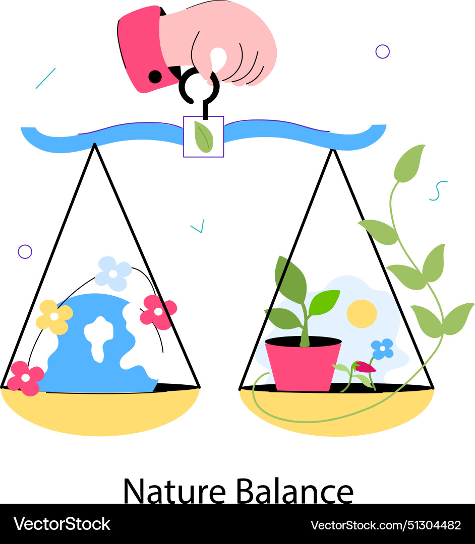 Nature balance Royalty Free Vector Image - VectorStock