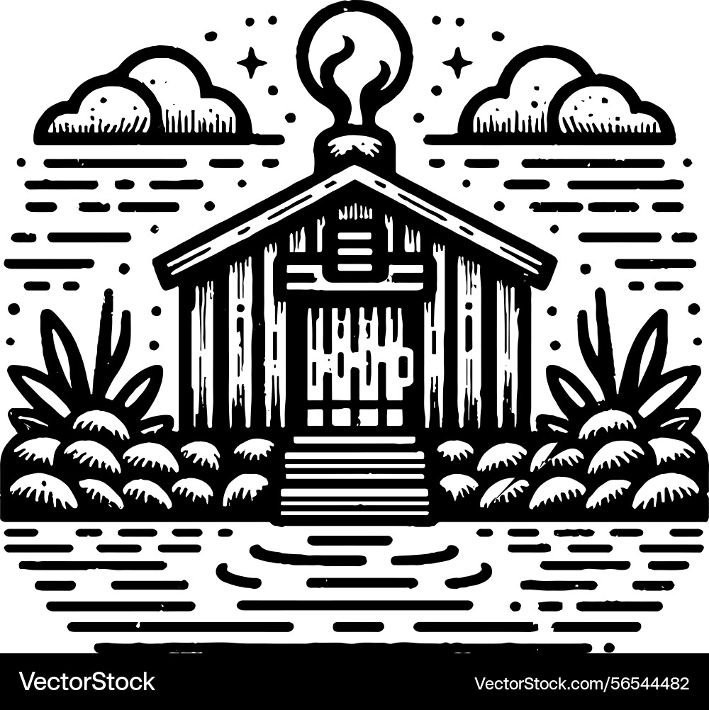 Simple hot spring design Royalty Free Vector Image