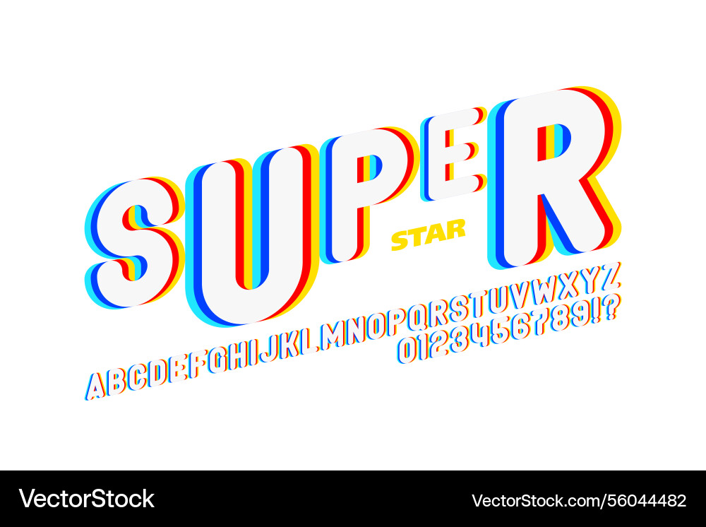 Super modern font design alphabet letters Vector Image