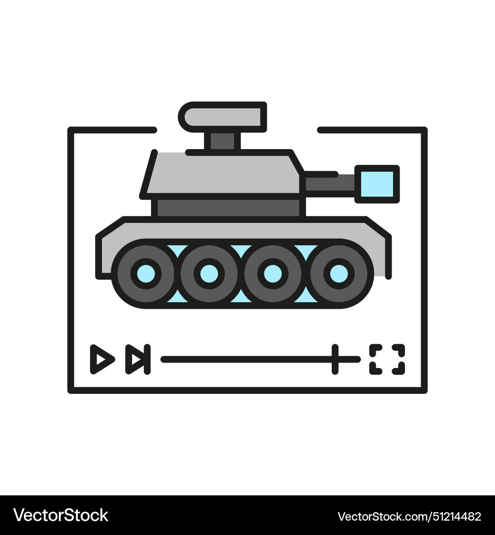 War genre line black icon Royalty Free Vector Image