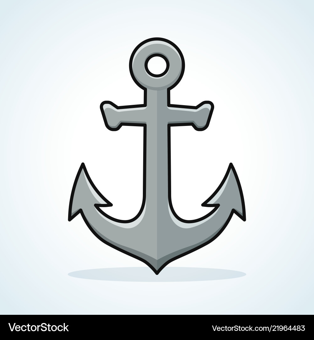 White Anchor Clip Art Clipart Of A Black And White Anchor With Rope In