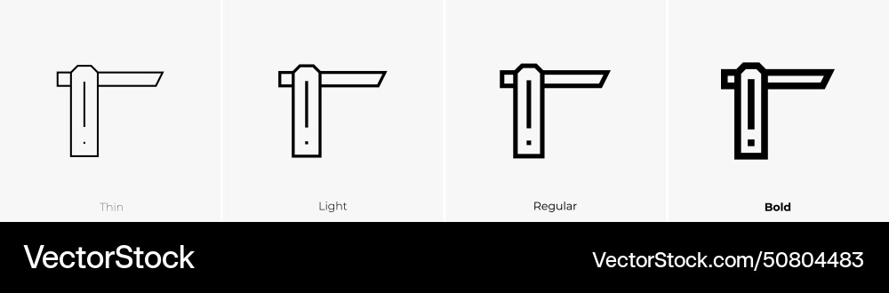 Bevel icon thin light regular and bold style Vector Image