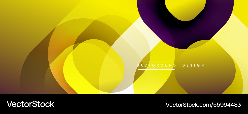 Circular abstract design with overlapping Vector Image