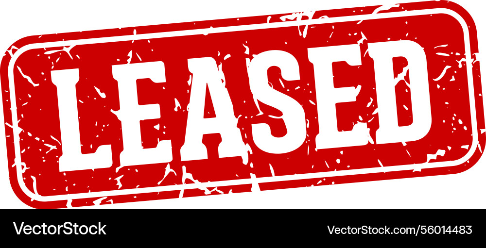 Leased rectangular sign stamp Royalty Free Vector Image