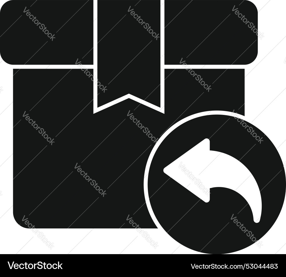 Paket-Symbol zurückschicken Lizenzfreies Vektorbild