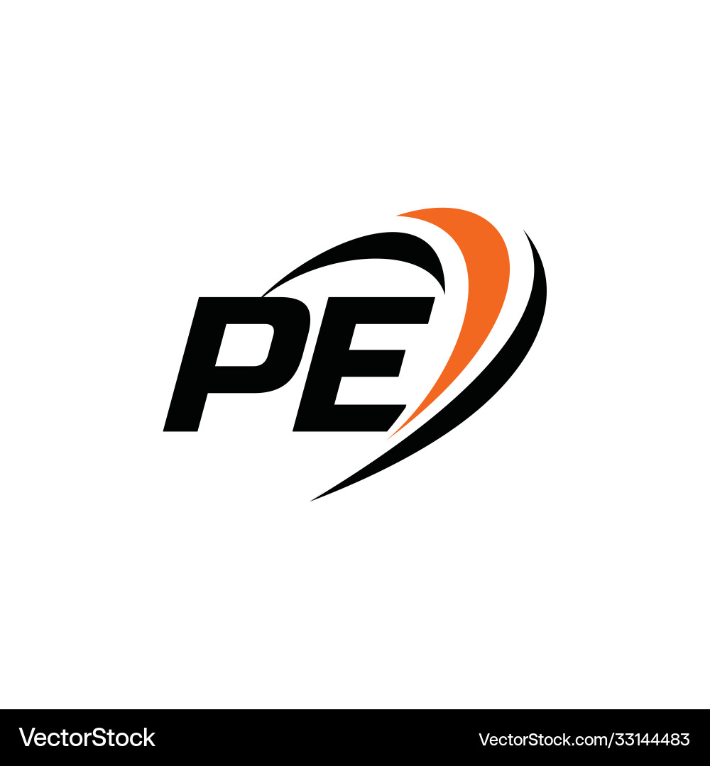 Pe monogram logo Royalty Free Vector Image - VectorStock