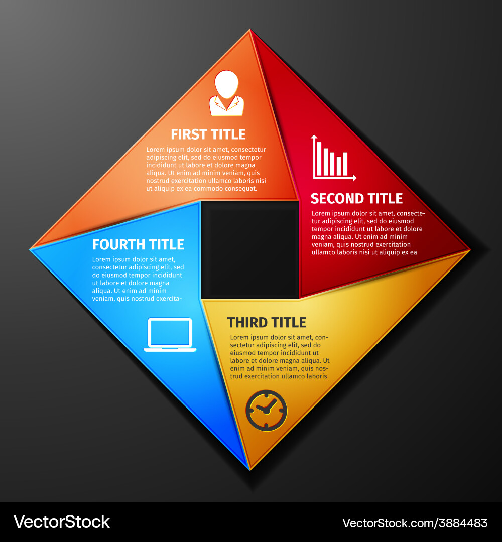 Progress icons for four steps Royalty Free Vector Image