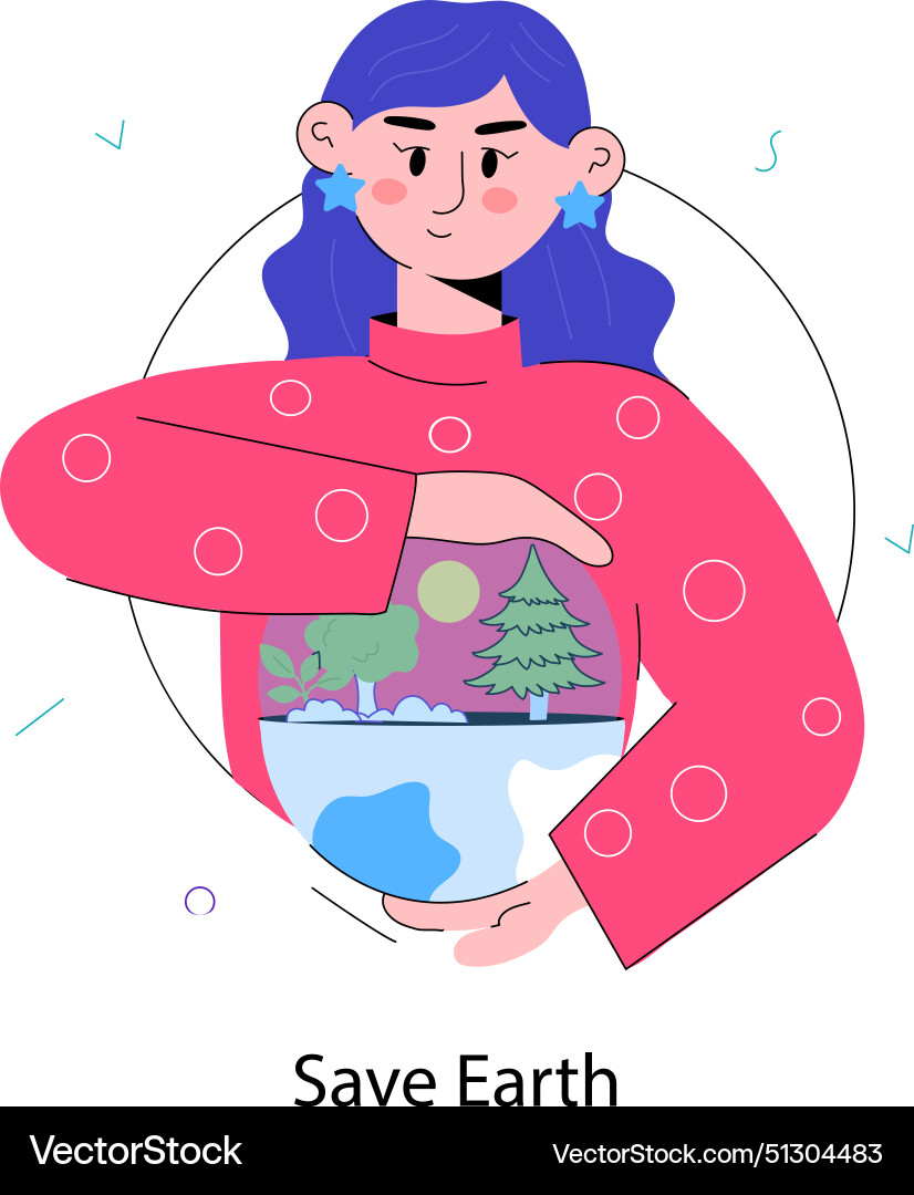 Save earth Royalty Free Vector Image - VectorStock