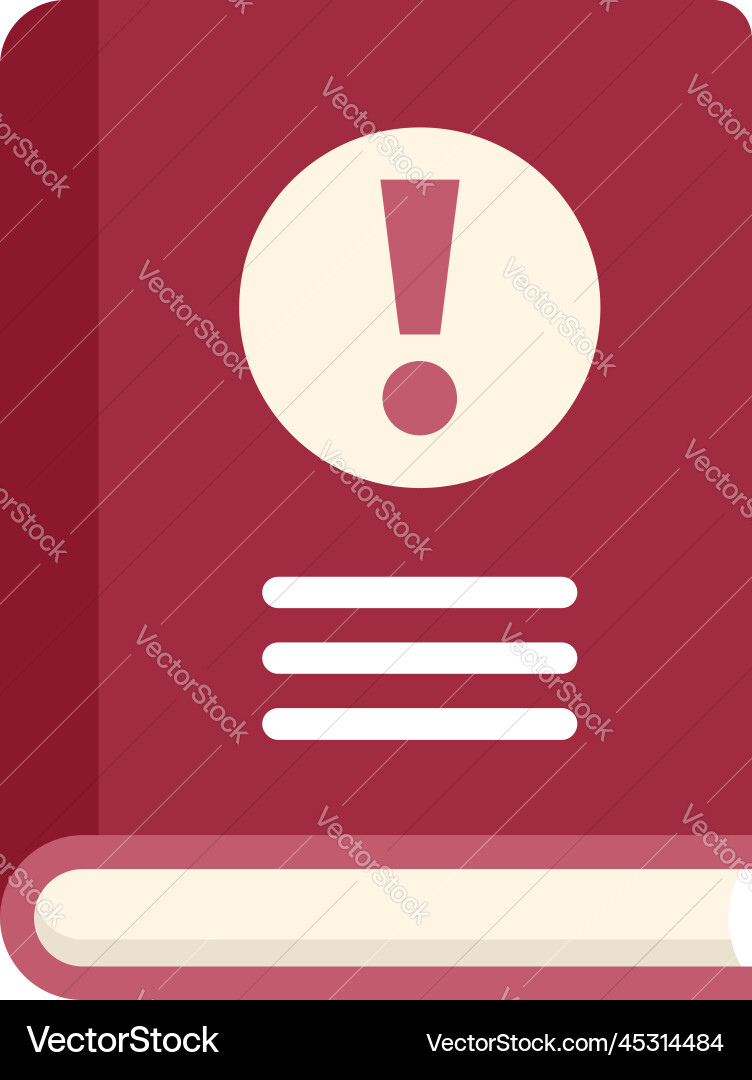 Book solution icon flat business problem Vector Image