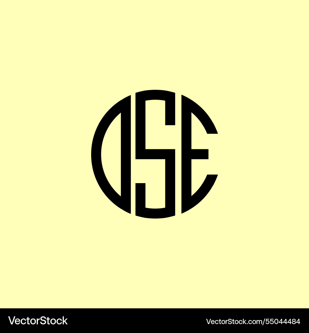 Creative rounded initial letters dse logo Vector Image
