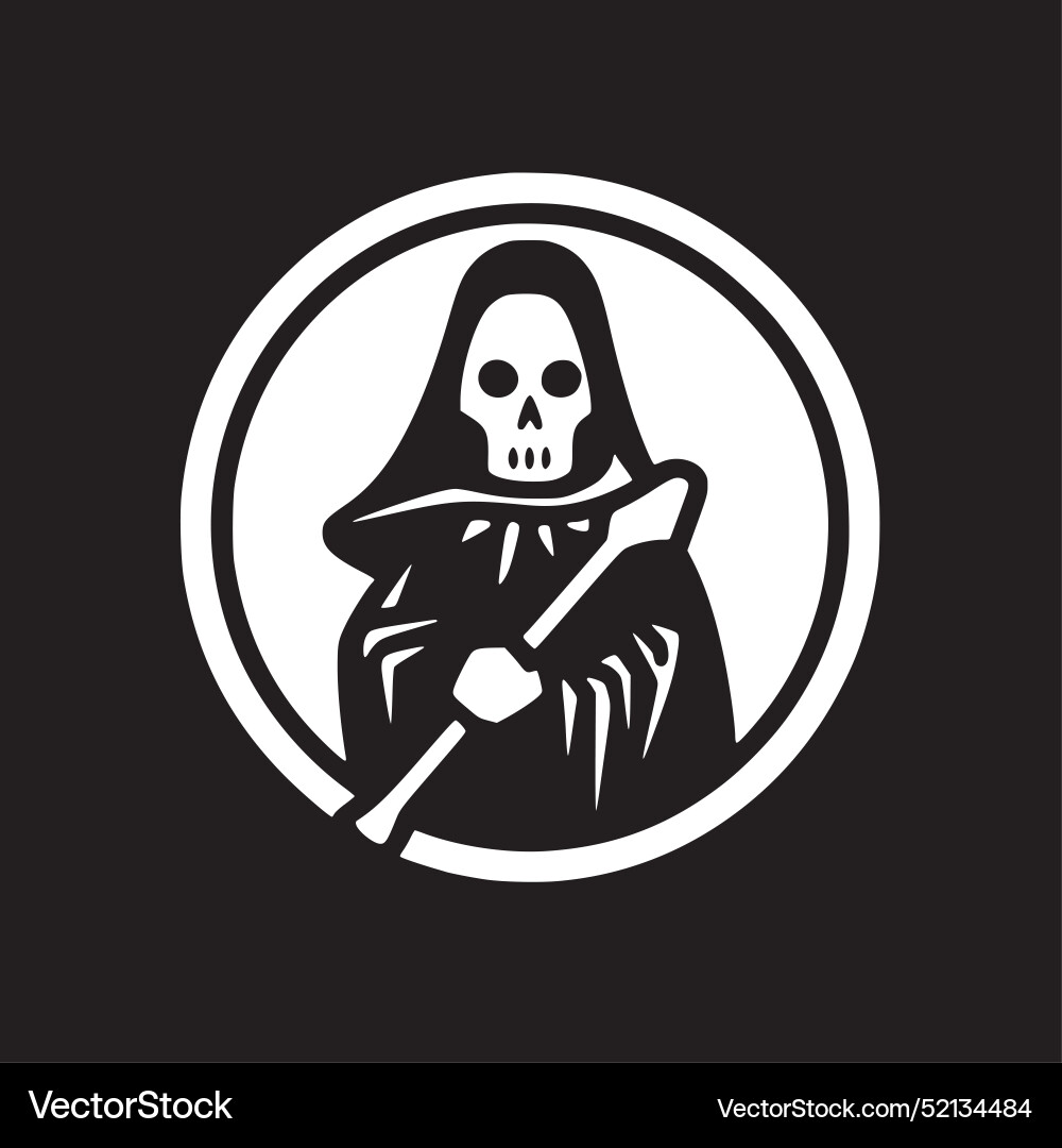 Death - black and white isolated icon Royalty Free Vector