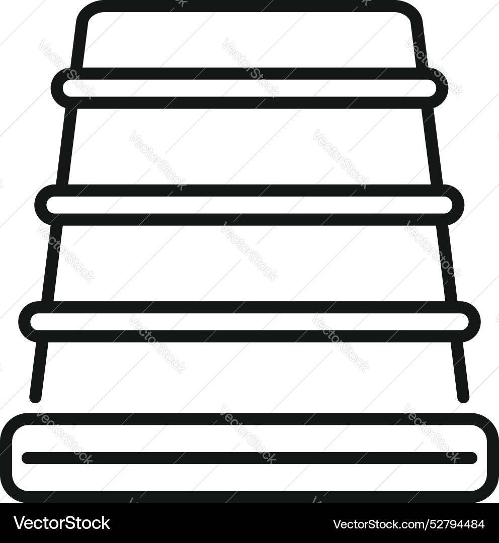 Empty supermarket shelf representing product Vector Image