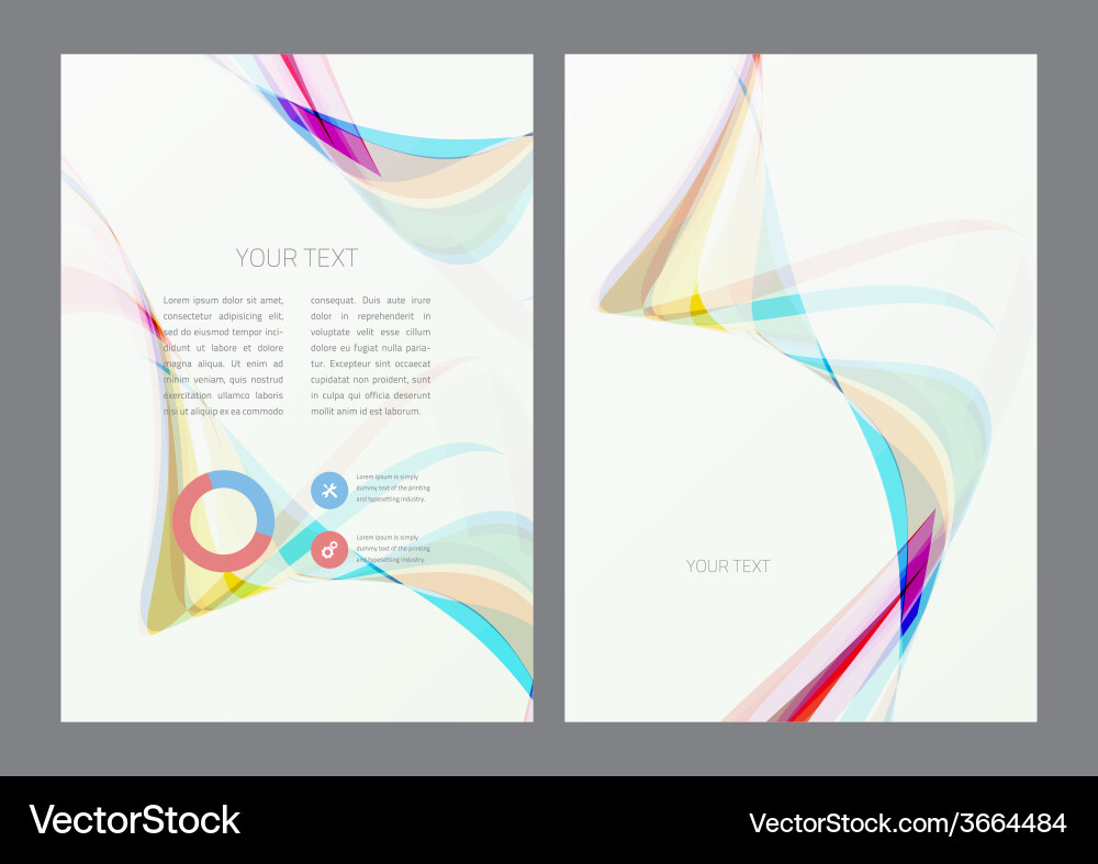 Flyer design template Royalty Free Vector Image