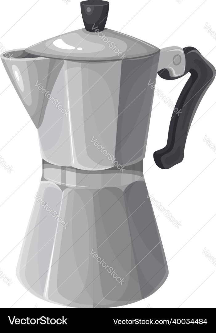 Moka pot coffee maker Royalty Free Vector Image