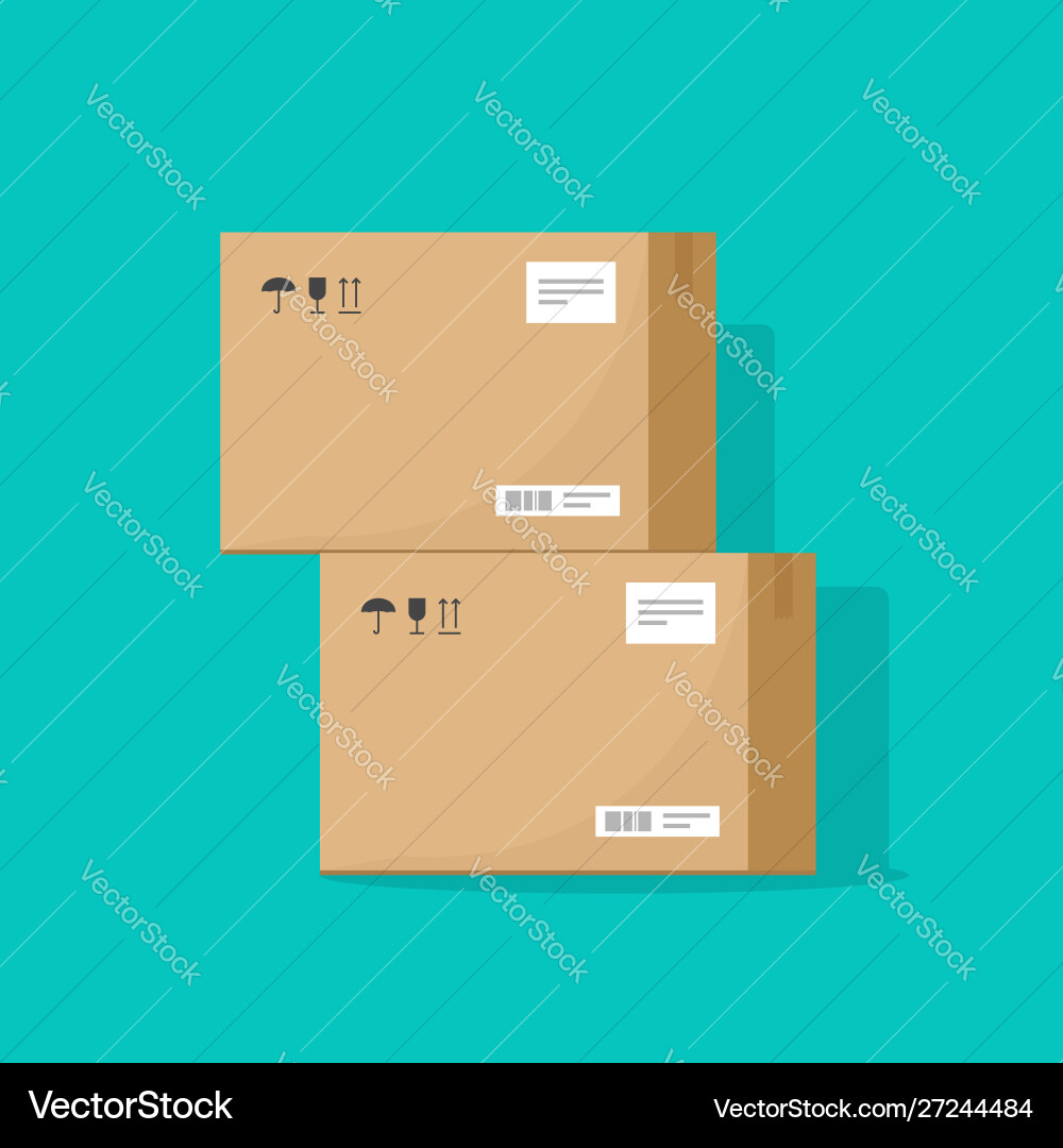 Parcel boxes carton warehouse Royalty Free Vector Image